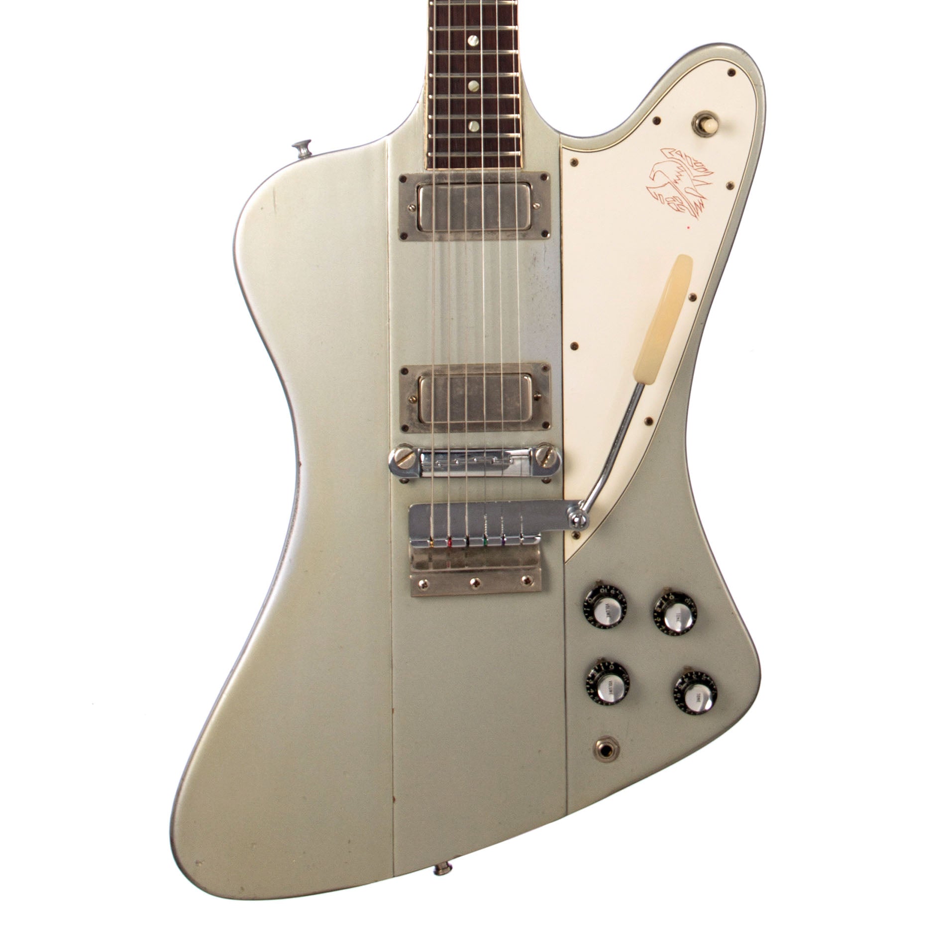 1965 Gibson Firebird III - Silver Mist Poly - RARE! Wide Nut, Non-Reve ...