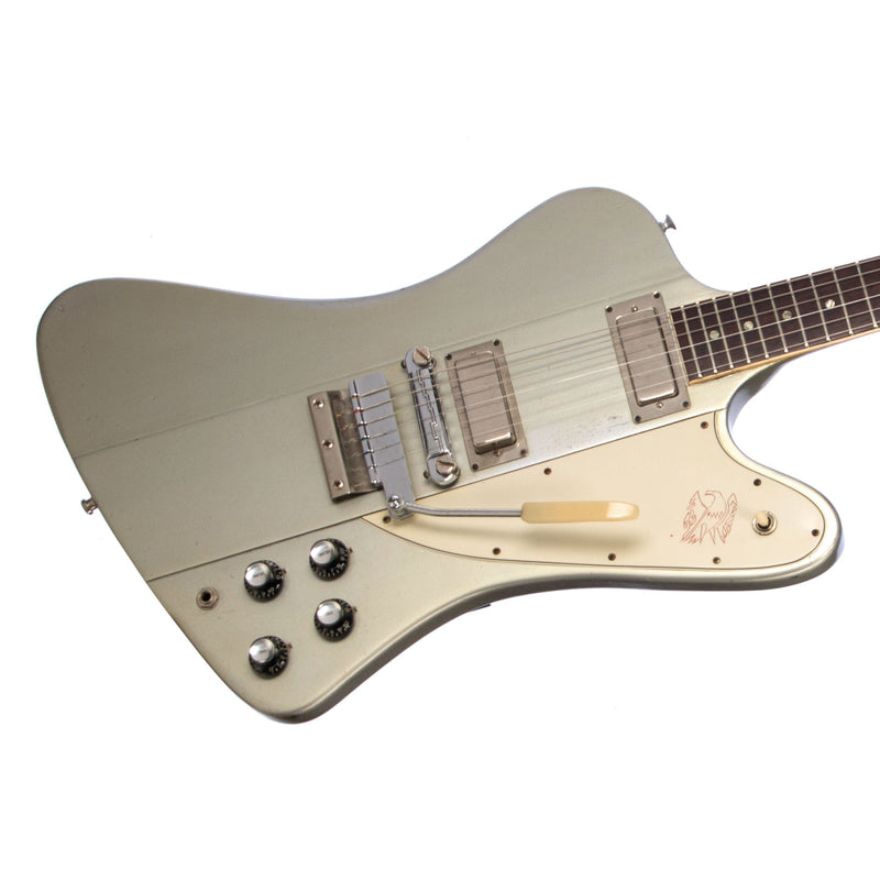 1965 Gibson Firebird III - Silver Mist Poly - RARE! Wide Nut, Non-Reve ...