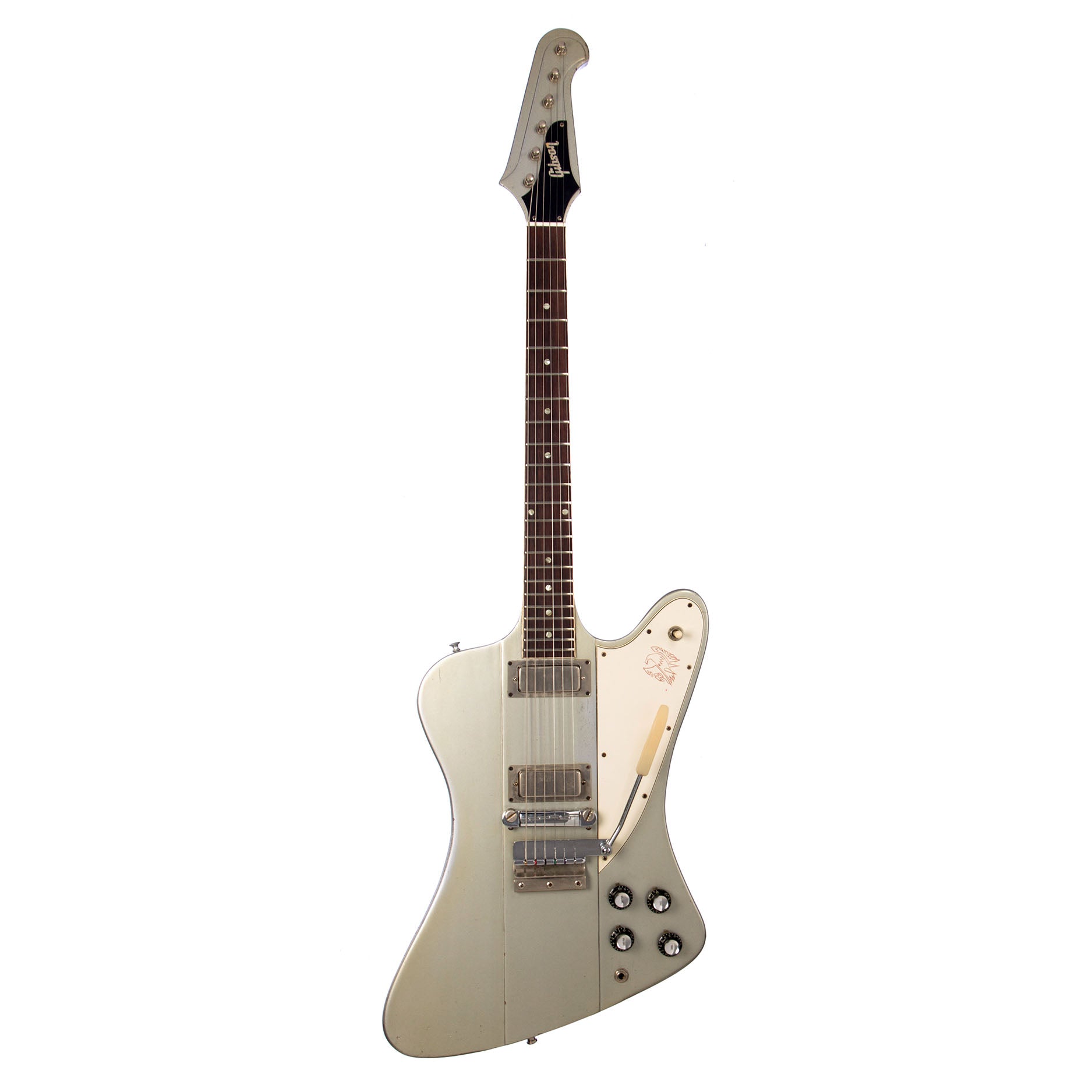 1965 Gibson Firebird III - Silver Mist Poly - RARE! Wide Nut, Non-Reve ...