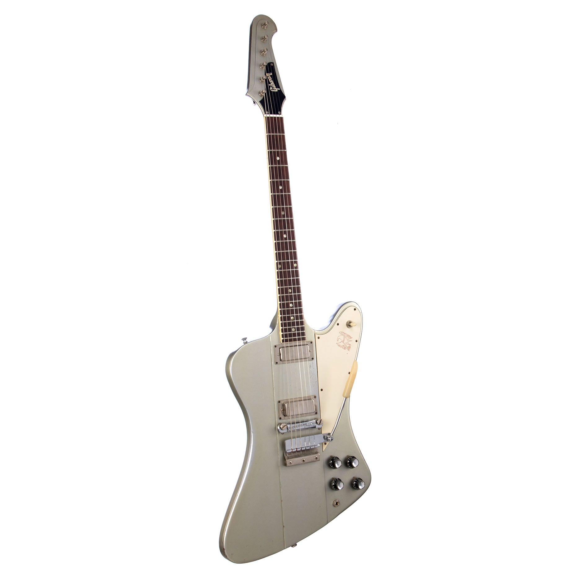 1965 Gibson Firebird III - Silver Mist Poly - RARE! Wide Nut, Non-Reve ...