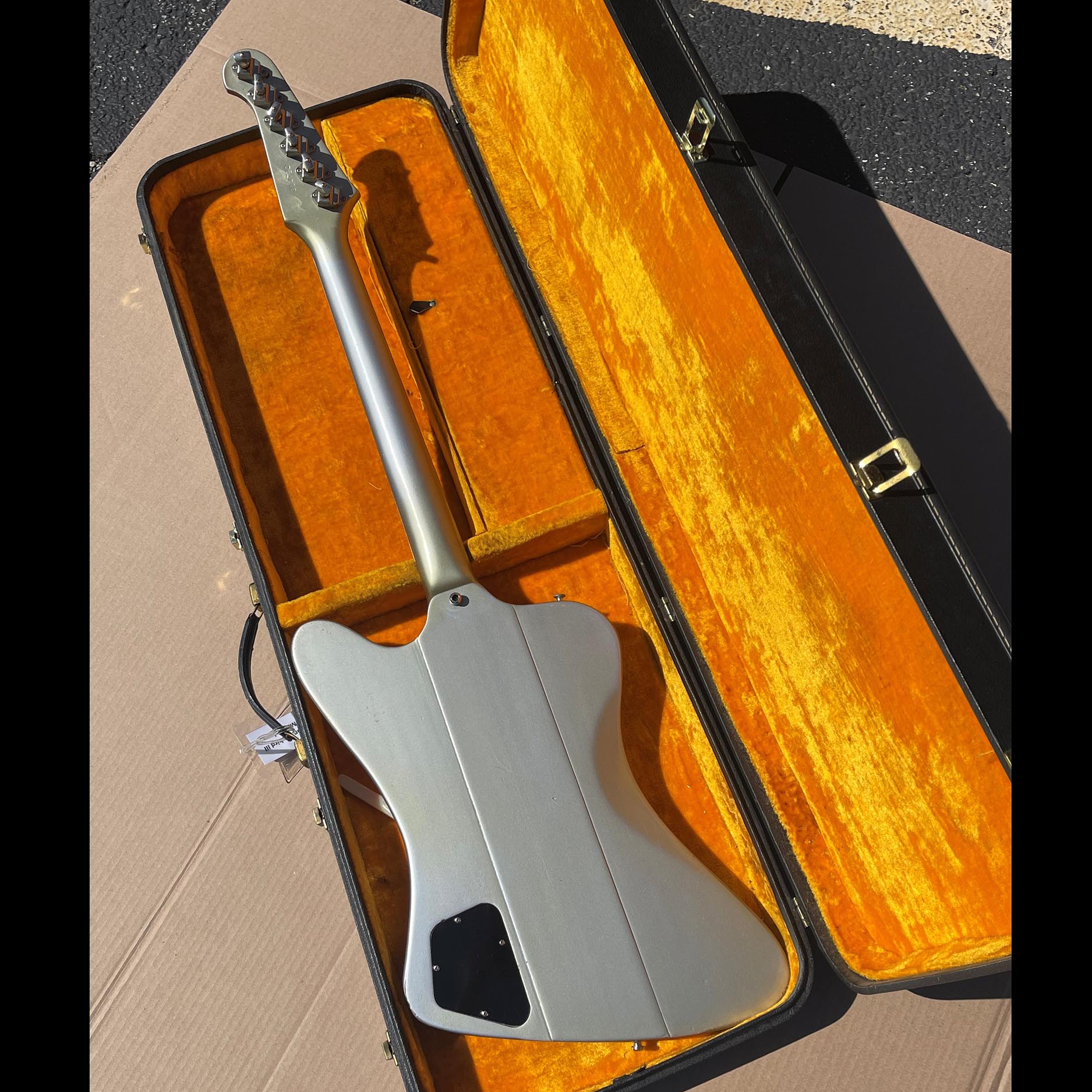 1965 Gibson Firebird III - Silver Mist Poly - RARE! Wide Nut, Non-Reve ...