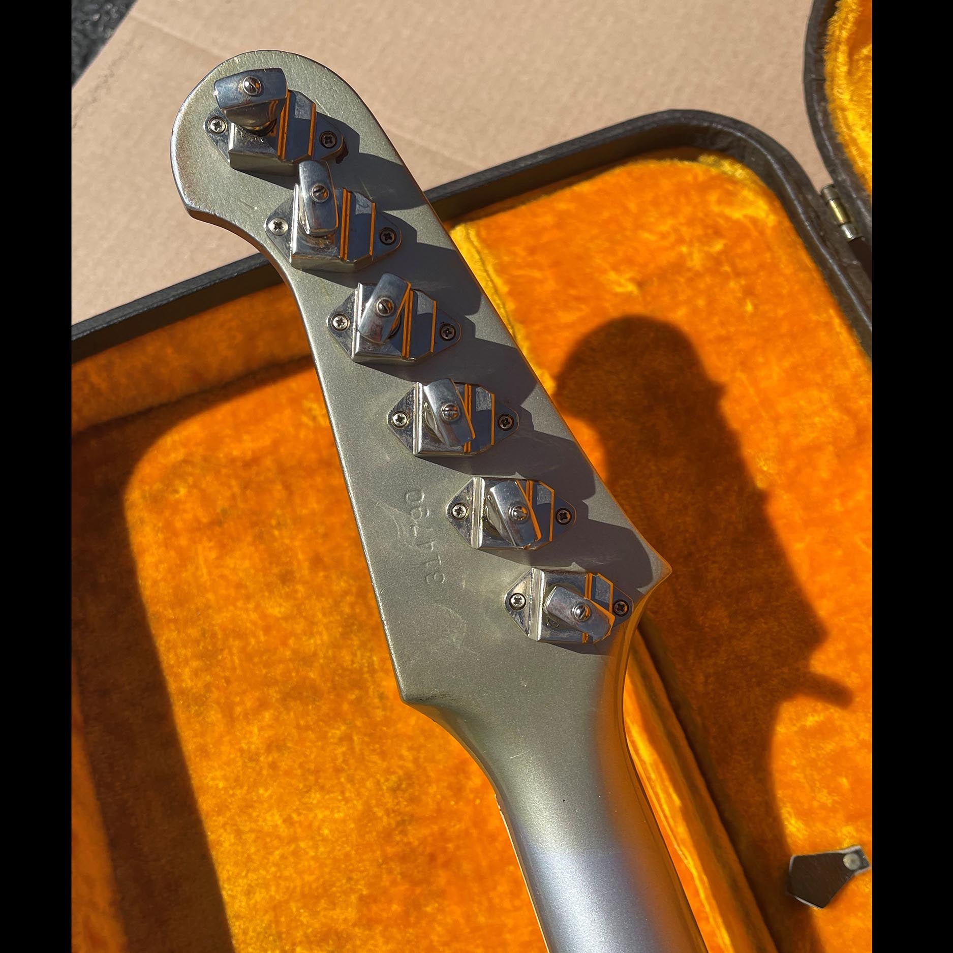 1965 Gibson Firebird III - Silver Mist Poly - RARE! Wide Nut, Non-Reve ...