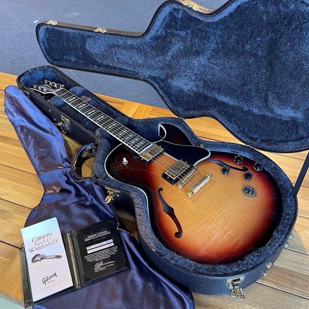 2008 Gibson ES-137 Custom - Tri Burst - Semi-Hollow Electric Guitar ...
