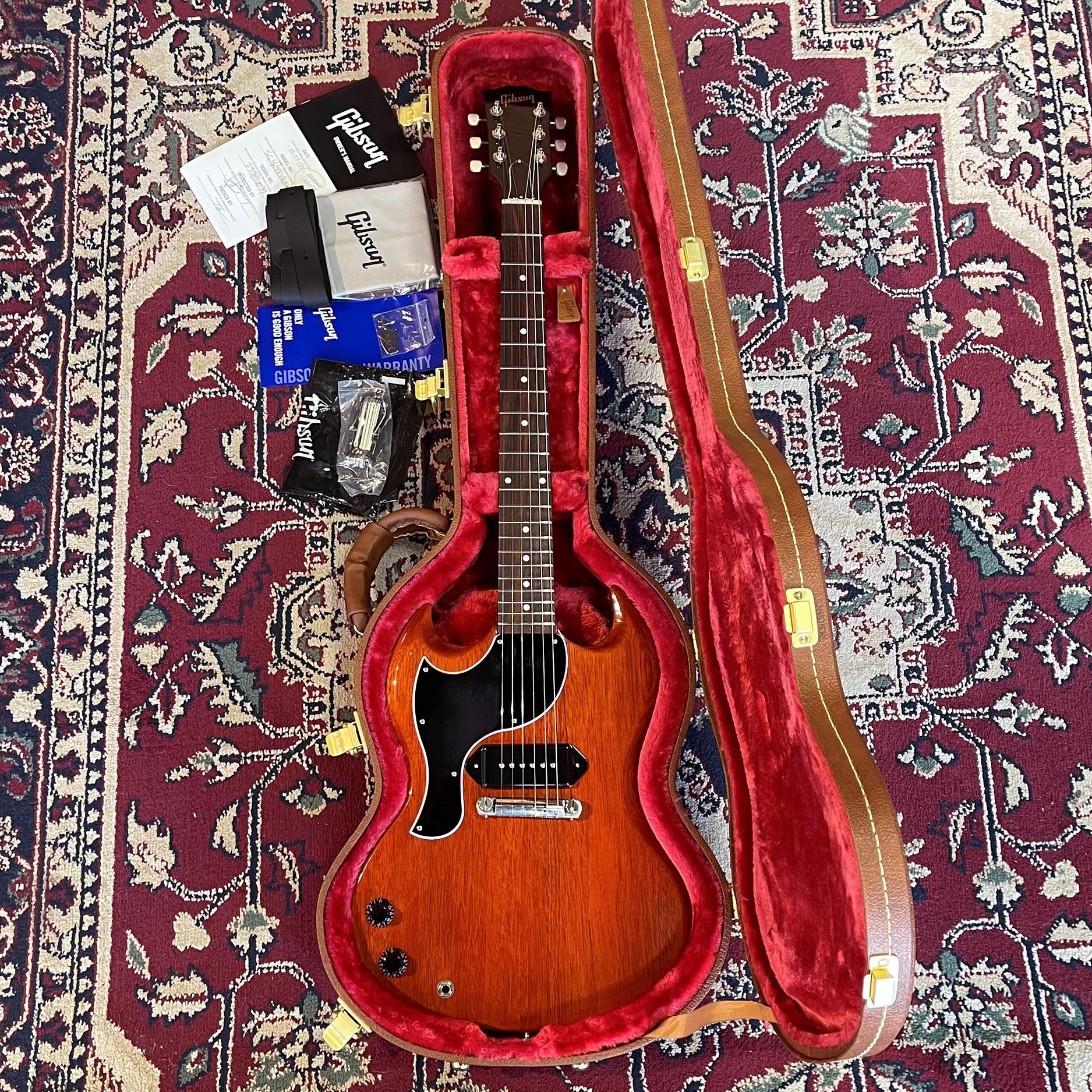2021 Gibson SG Junior LEFTY - Cherry - Left Handed Electric Guitar - U ...