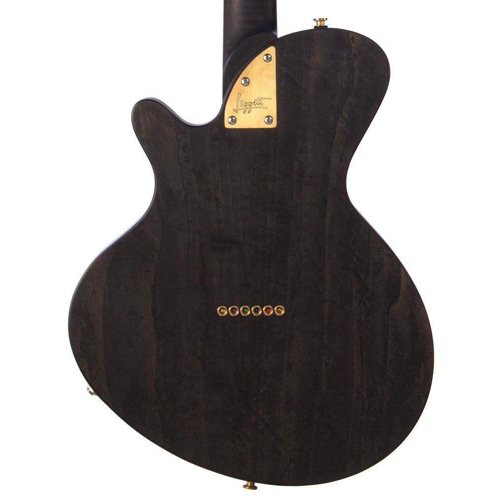 Liggett Guitars Custom abstracT #1 - Satin Trans Black Stain - Hand Ma ...