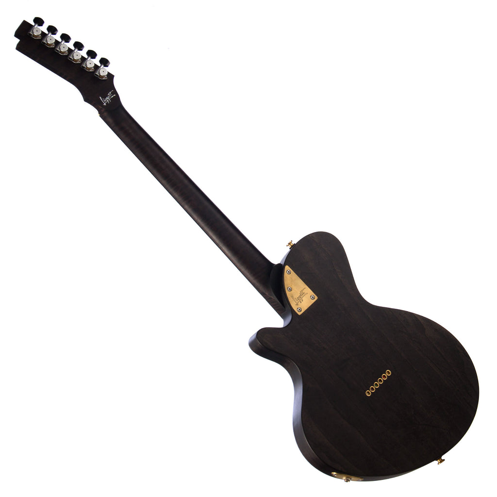 Liggett Guitars Custom abstracT #1 - Satin Trans Black Stain - Hand Ma ...
