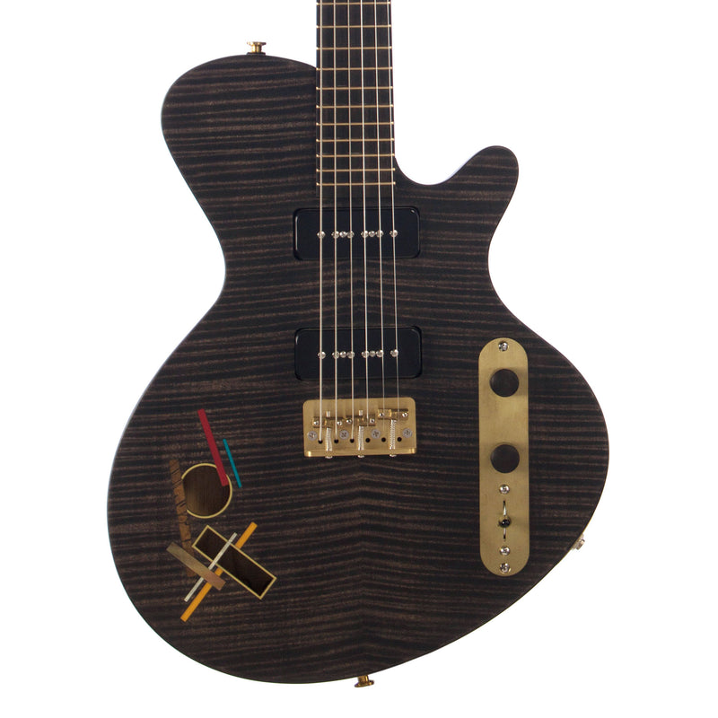 Liggett Guitars Custom abstracT #1 - Satin Trans Black Stain - Hand Ma ...