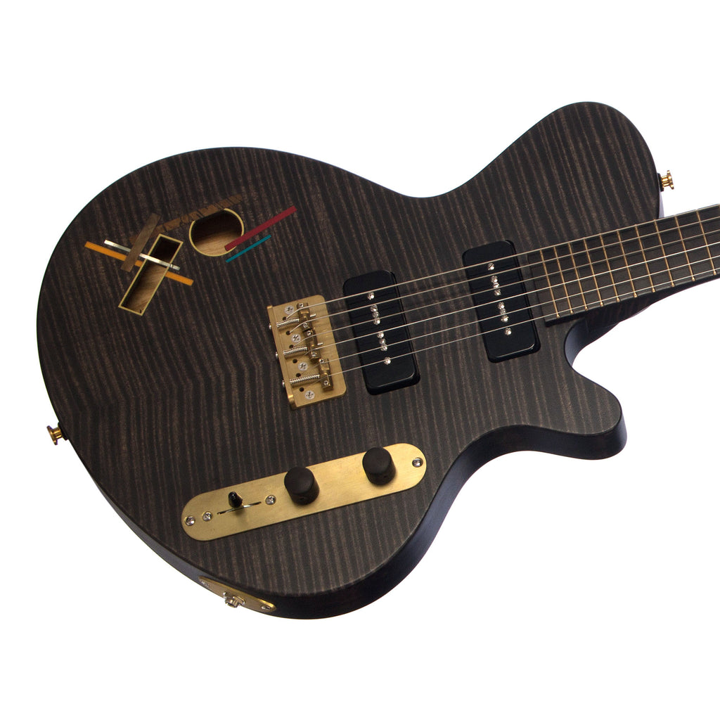 Liggett Guitars Custom abstracT #1 - Satin Trans Black Stain - Hand Ma ...