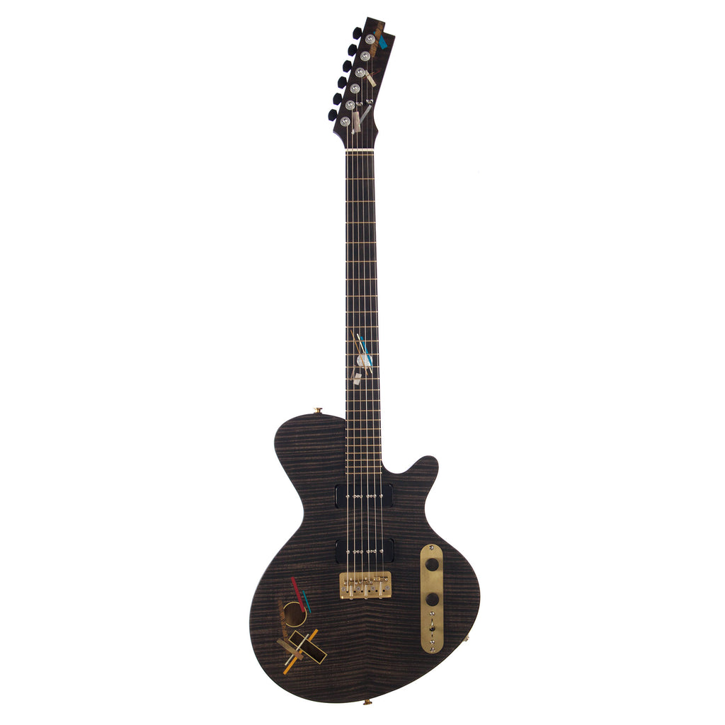 Liggett Guitars Custom abstracT #1 - Satin Trans Black Stain - Hand Ma ...