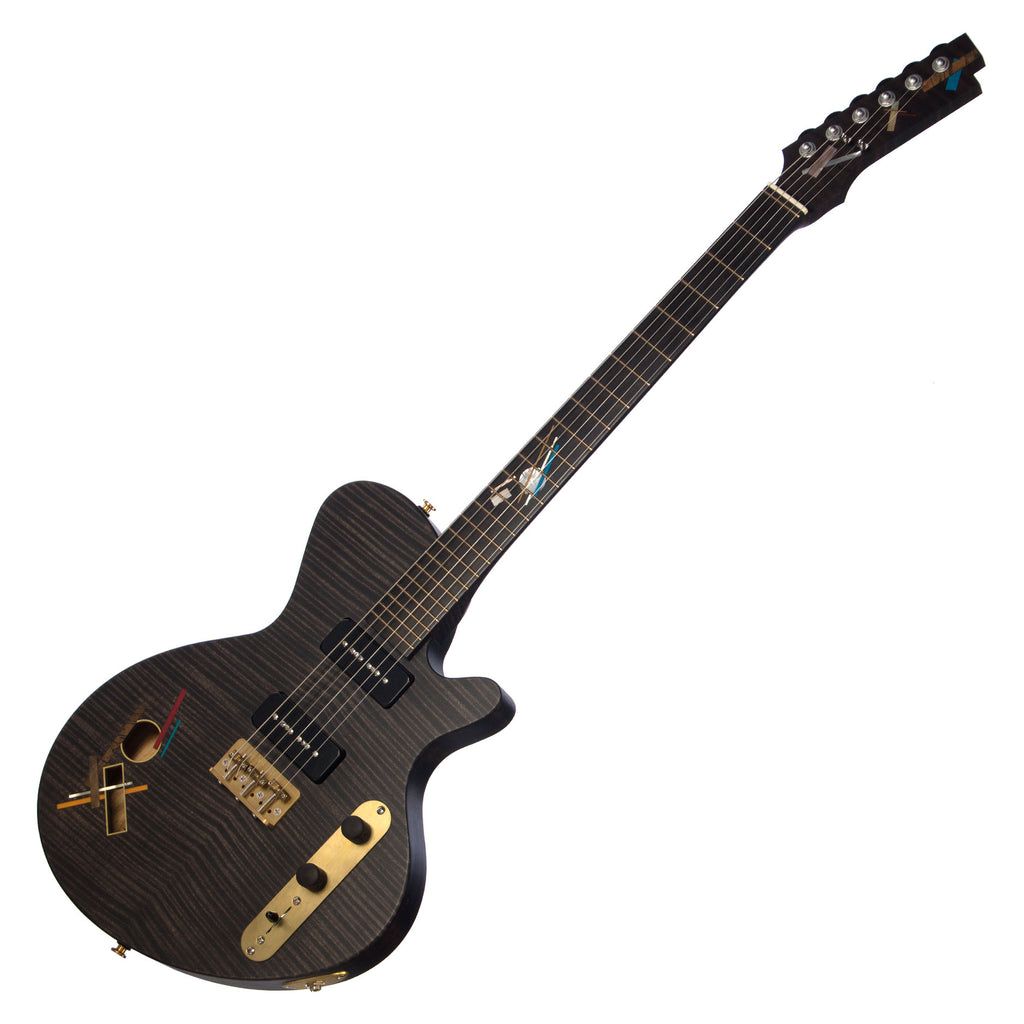 Liggett Guitars Custom abstracT #1 - Satin Trans Black Stain - Hand Ma ...