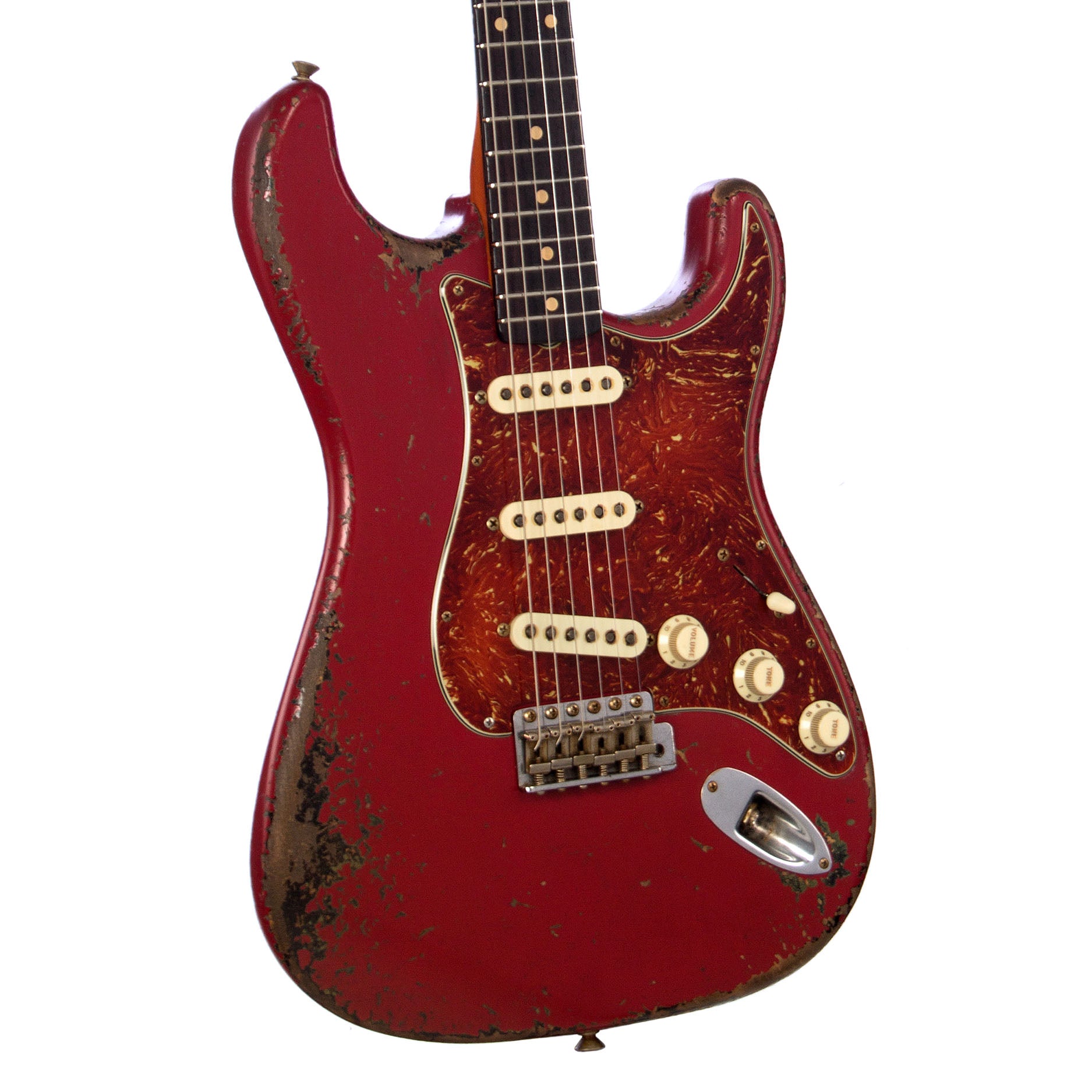 Fender Custom Shop 1961 Stratocaster Heavy Relic - Dakota Red over Gre ...