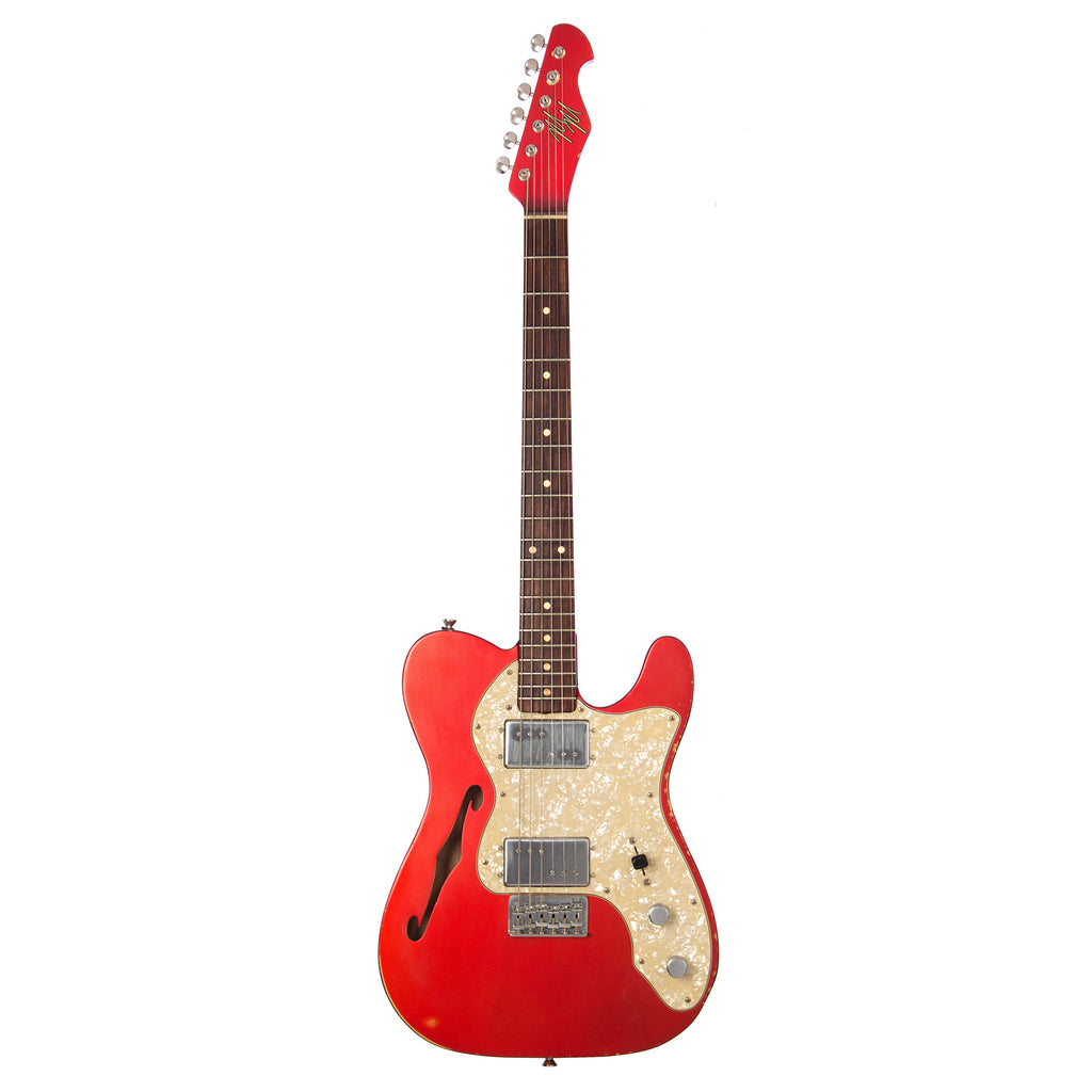 Mario Guitars T-LUX - Candy Apple Red - '72 Tele Thinline -style Custo ...