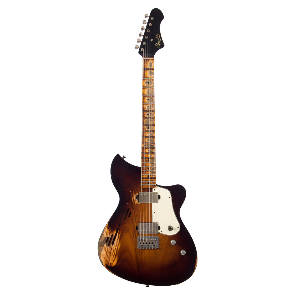 Oswald Guitars Custom Offset - Wide Fade 2-Tone Sunburst - Semi-Hollow ...