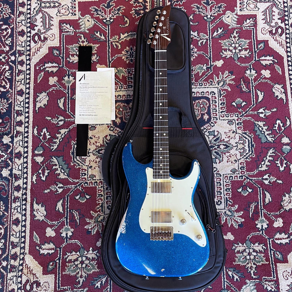 Tom Anderson Short Classic - Big Sparkle Candy Blue In-Distress Level ...