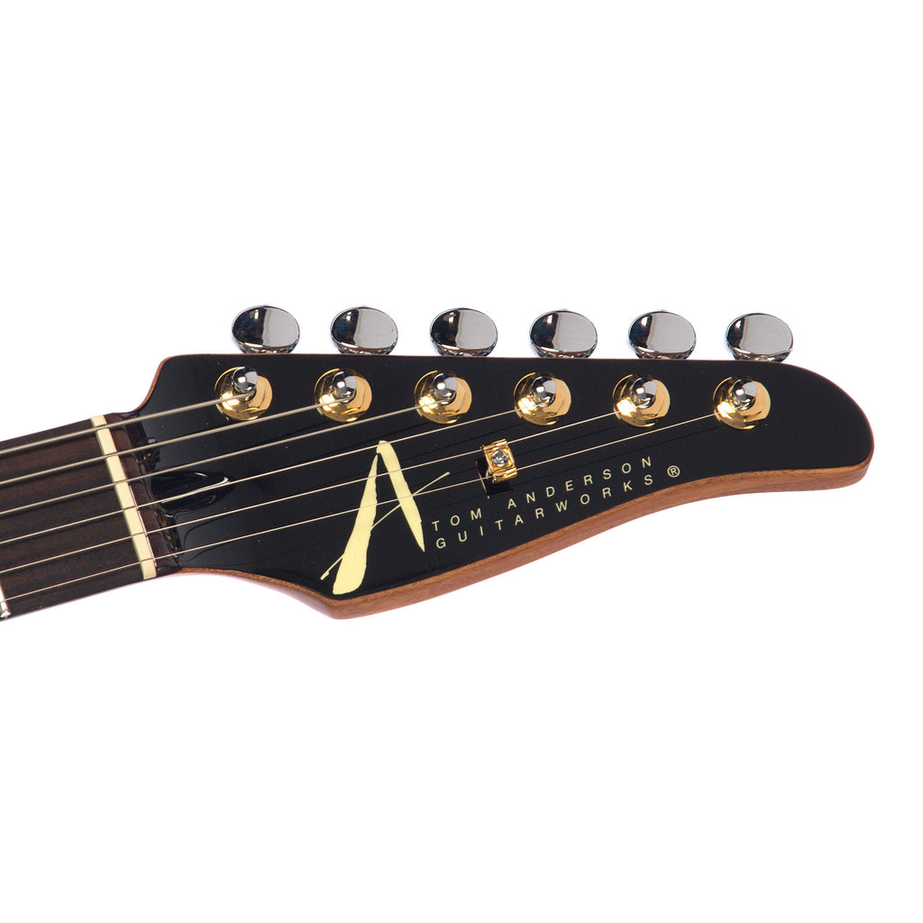 Tom Anderson Guitarworks Cobra - Tiger Eye Reverse Surf w/Binding - Cu ...