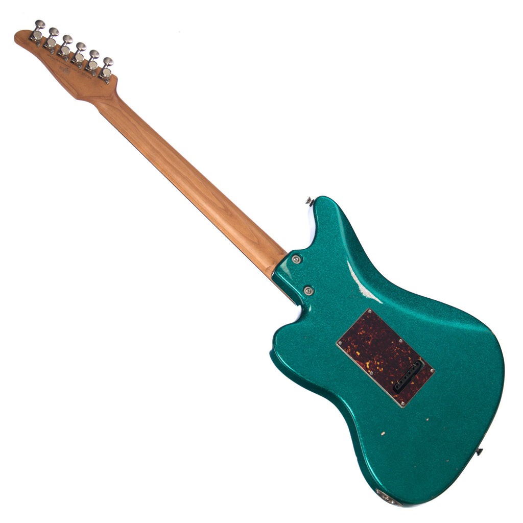 Tom Anderson Guitars Raven Classic - Big Sparkle Teal In-Distress Leve ...