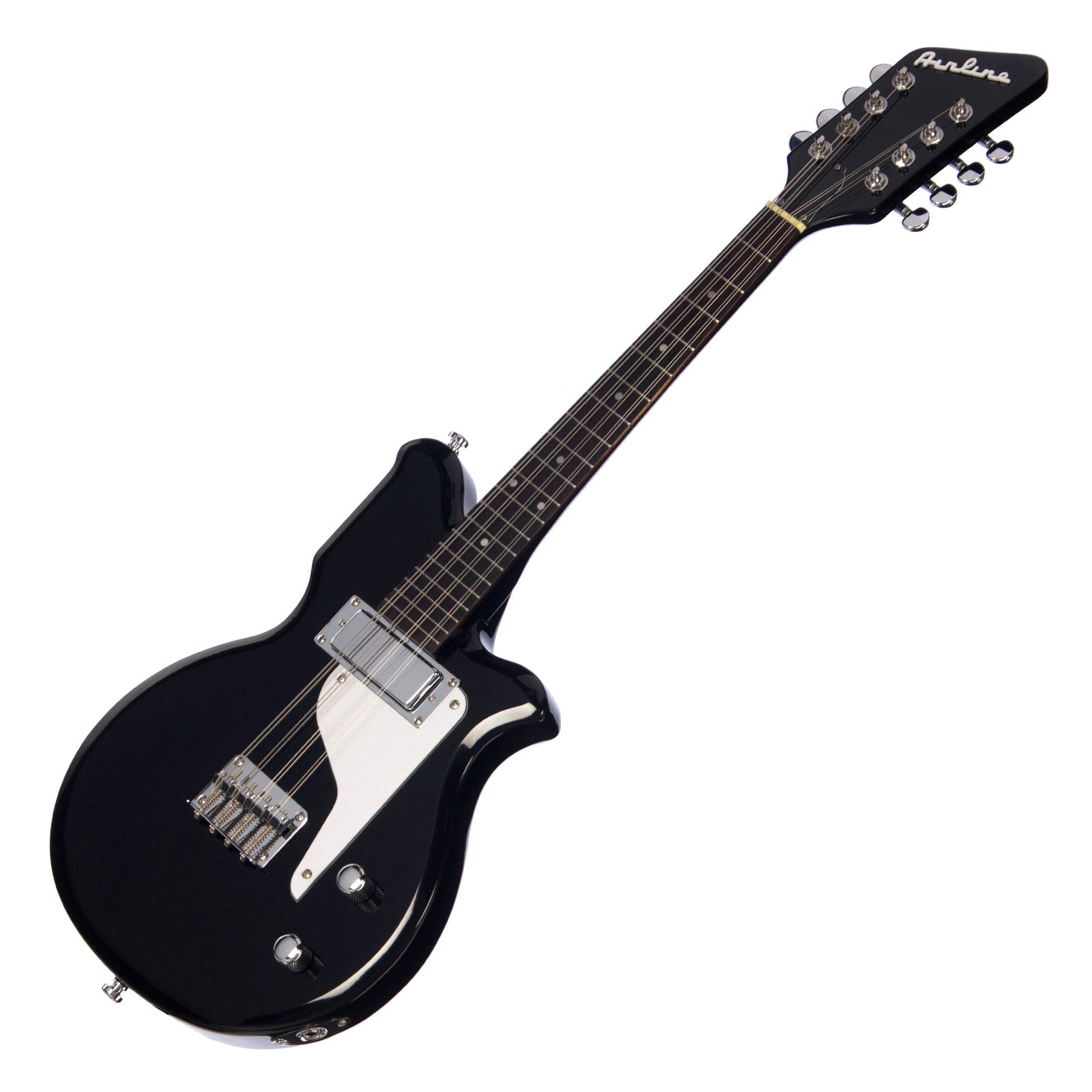 Airline Guitars MAP Mandola - Black - Iconic "MAP" styled solidbody el ...