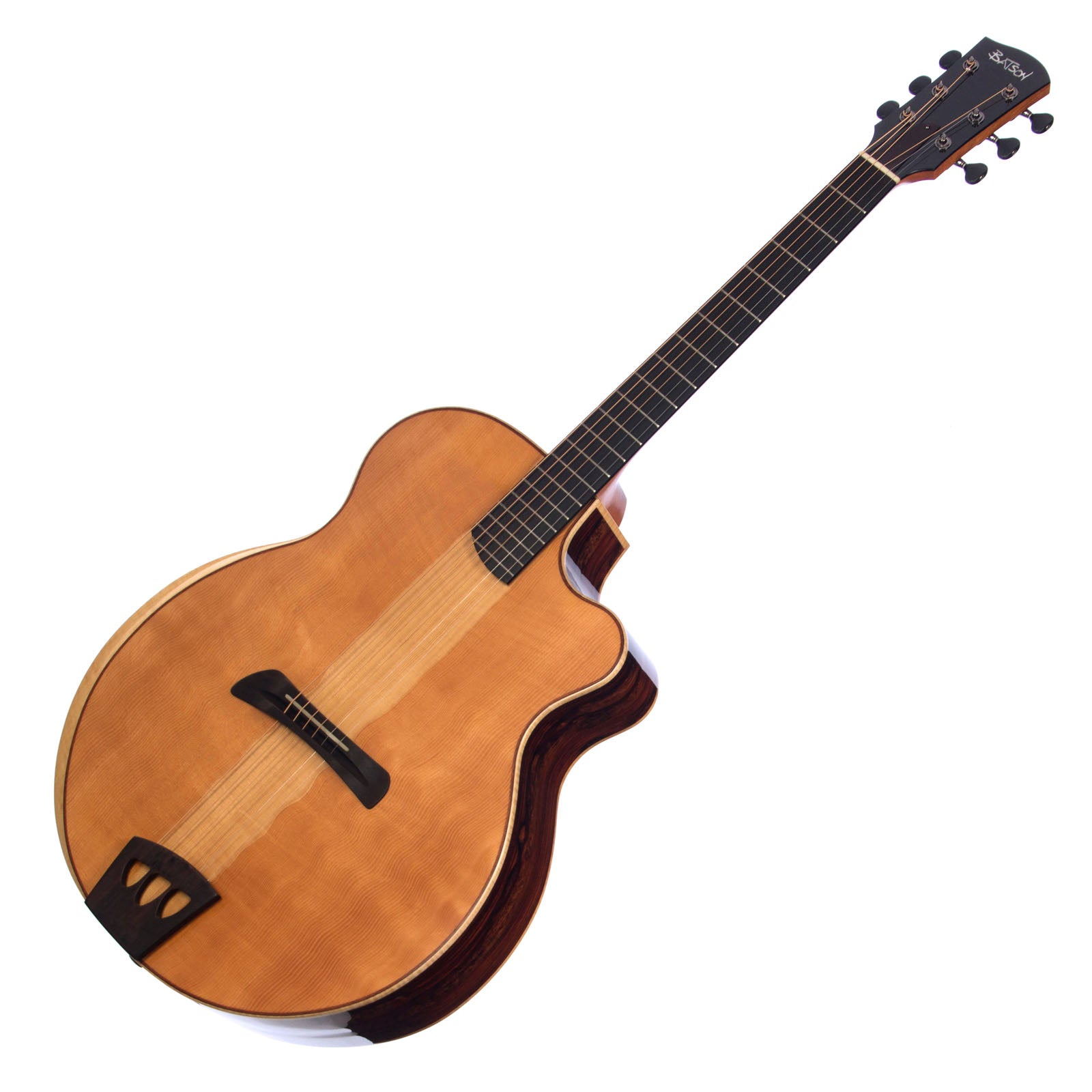 Batson Guitars Custom Shop Jumbo - Cloudy Cocobolo / Figured Douglas F ...