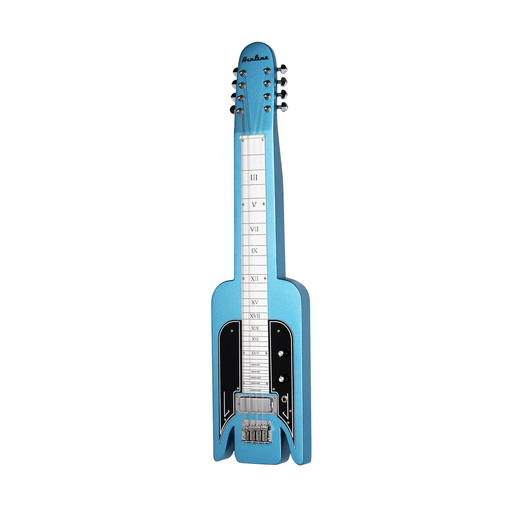 Airline Mando Steel - Metallic Blue - Mandolin / Lap Steel Hybrid Elec ...