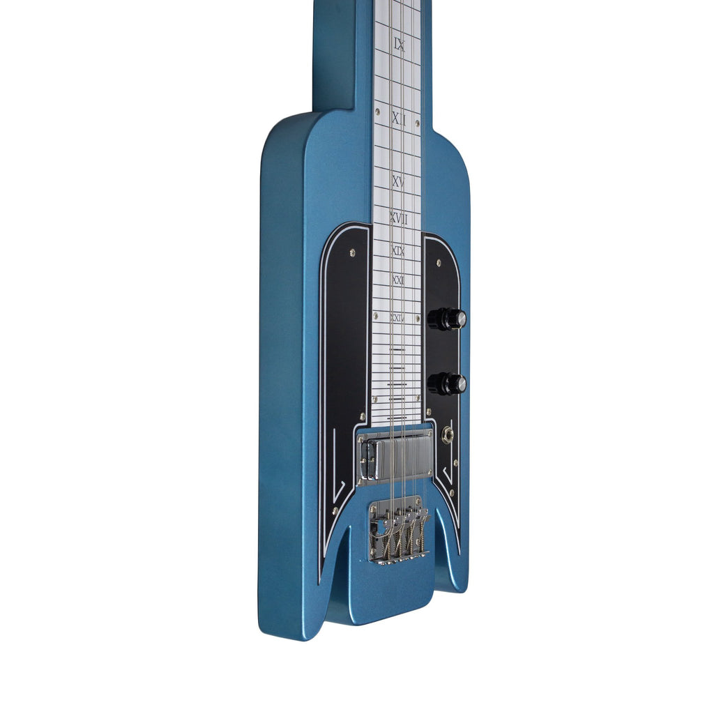 Airline Mando Steel - Metallic Blue - Mandolin / Lap Steel Hybrid Elec ...