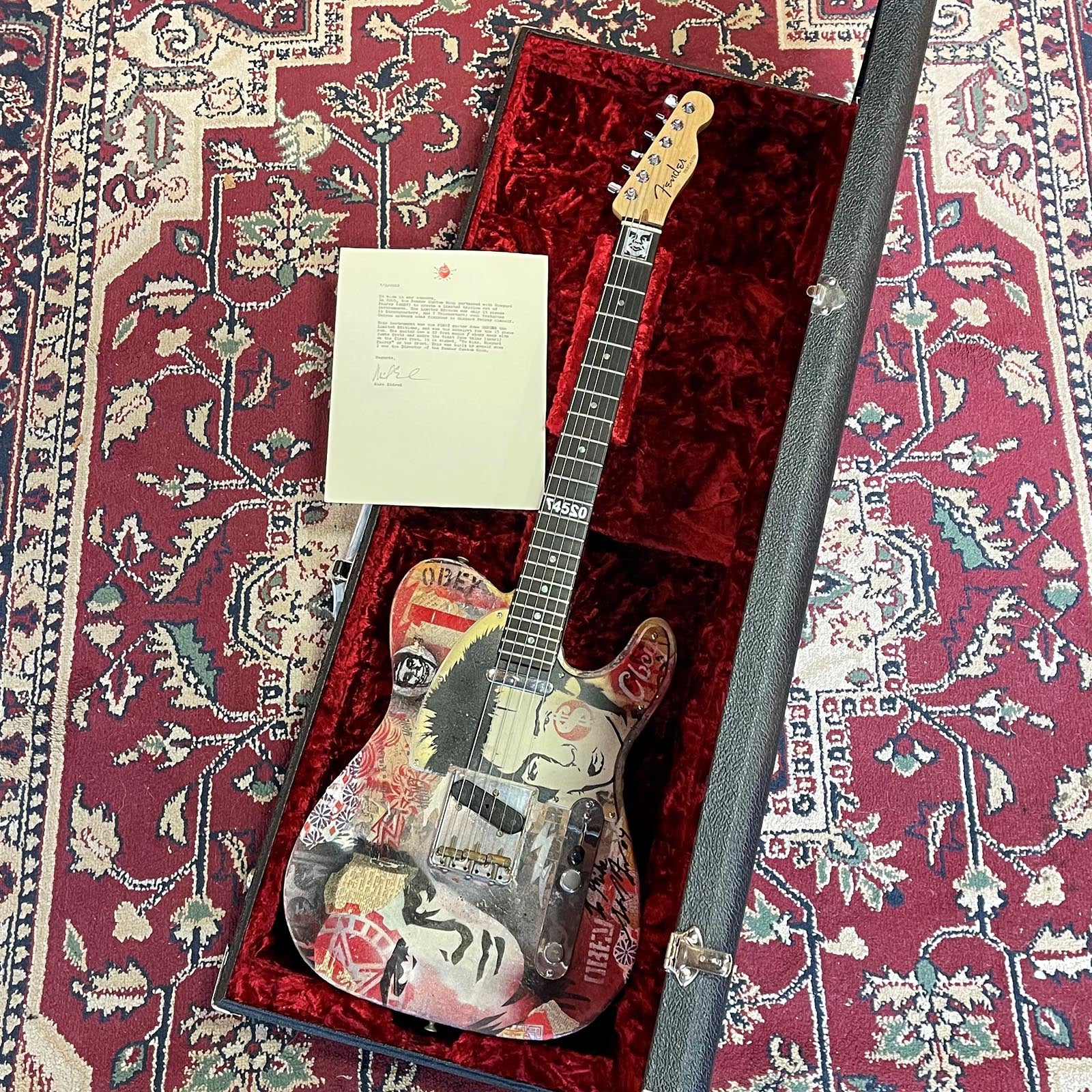 Fender Custom Shop Obey Telecaster Relic - Shepard Fairey Original Art ...