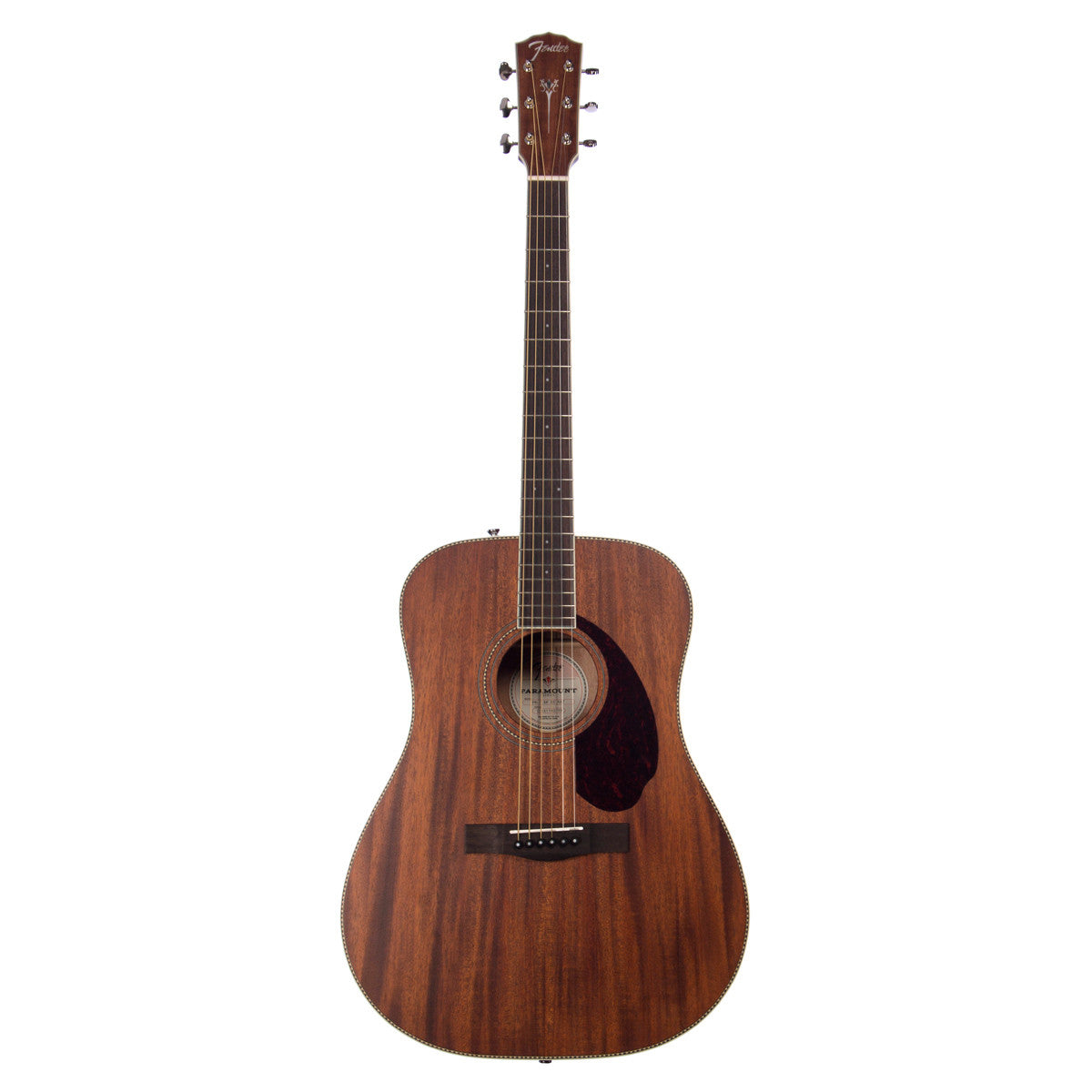Fender Paramount PM-1 Standard Dreadnought All-Mahogany Acoustic Guitar ...