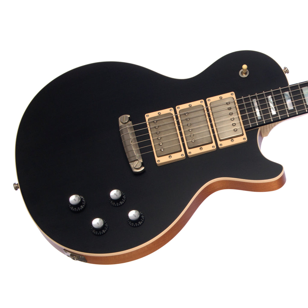 Nik Huber Guitars Custom Krautster III - Worn Onyx Black - 1-off LP Cu ...