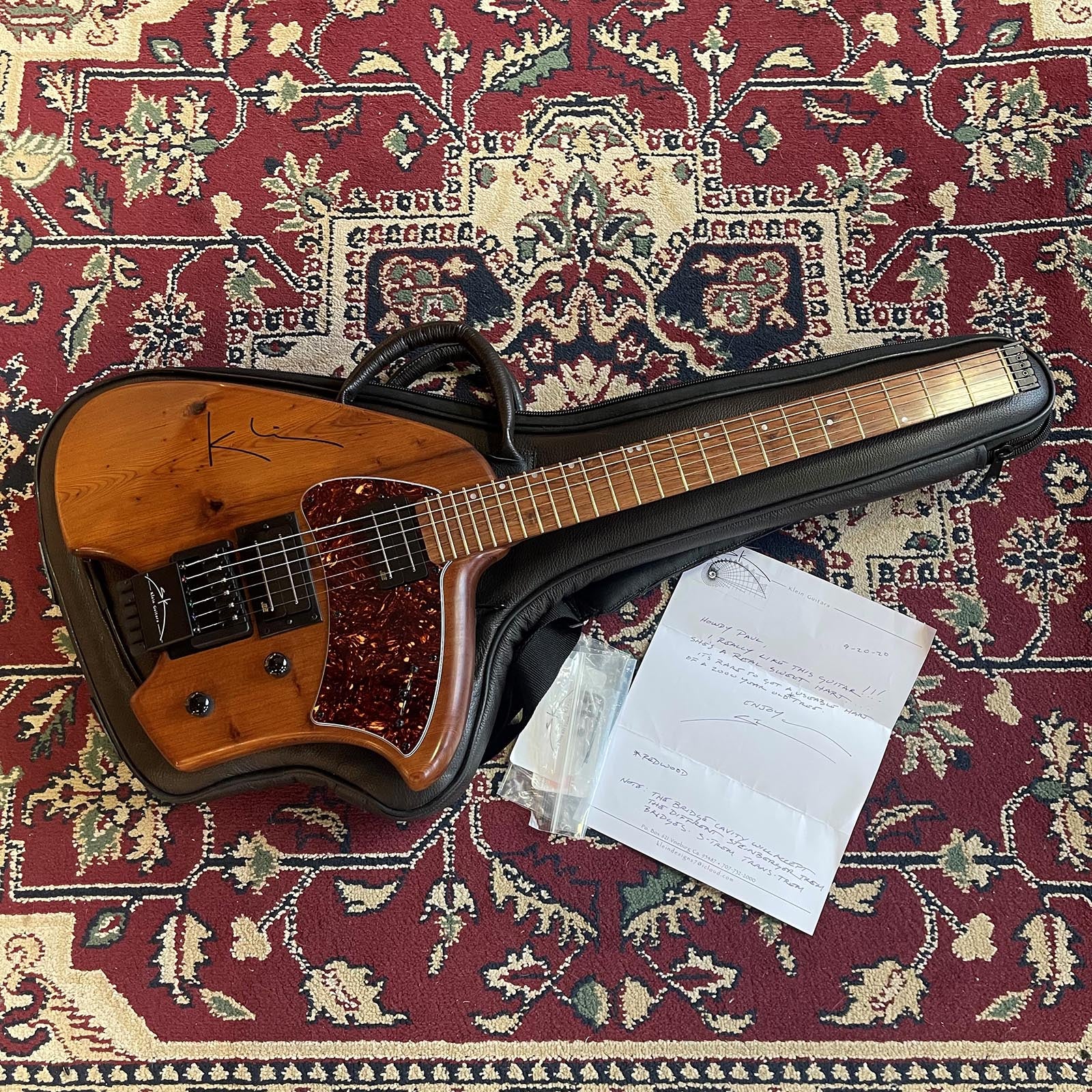 Klein Guitars Headless - Natural 2000 year-old Redwood and Guatemalan ...