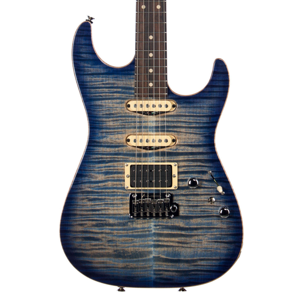 Tom Anderson Drop Top - Natural Jacks Blue Burst w/ Binding - Custom B ...
