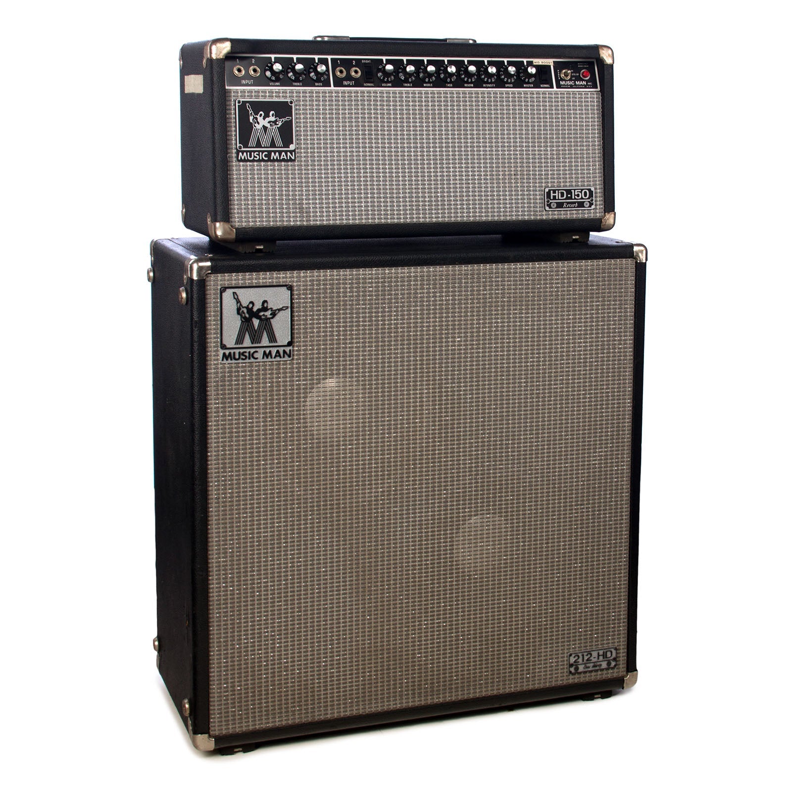 Music Man HD-150 Reverb Head and Cabinet w/”Duck Bros” Roadcase - Stag ...