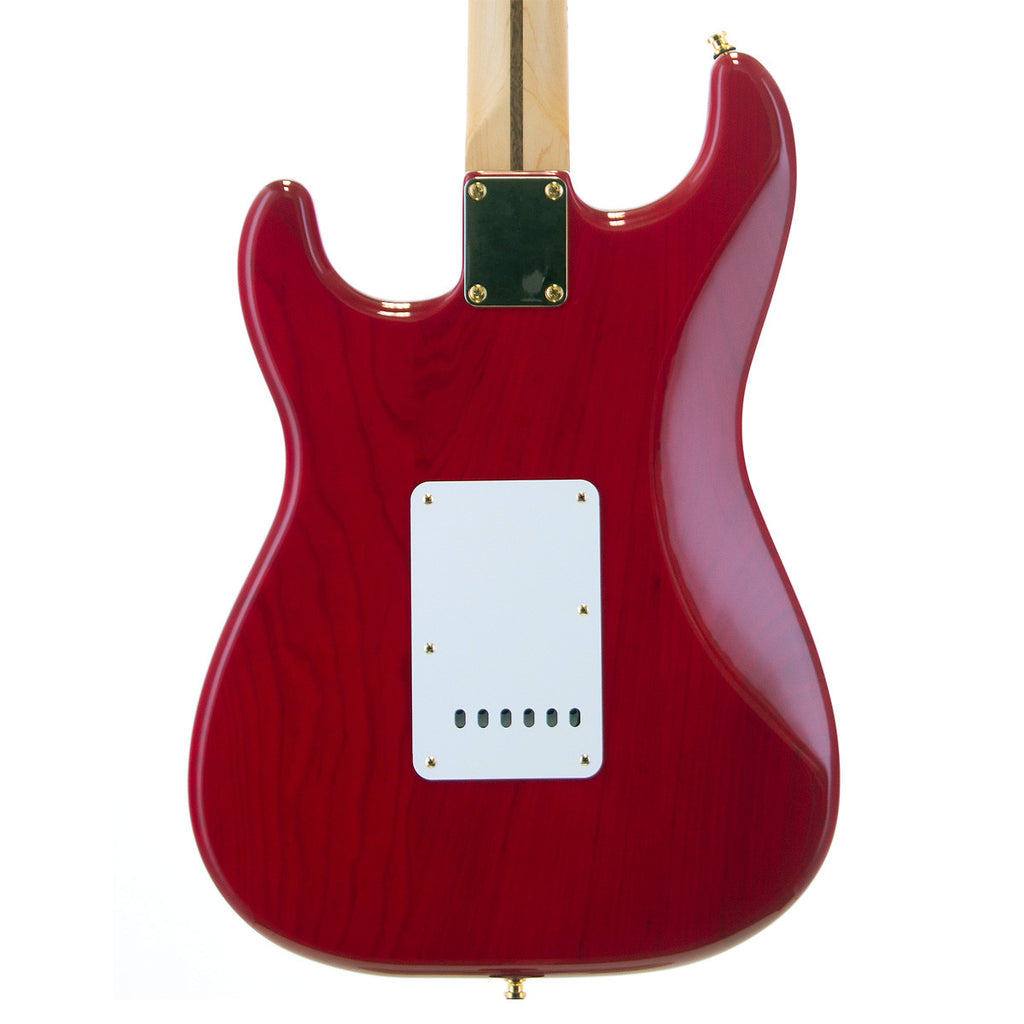 Used Fender Deluxe Player Stratocaster - Crimson Red Transparent | Make ...